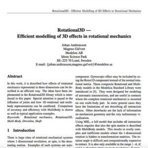 Rotational 3D — Efficient modelling of 3D effects in rotational ...