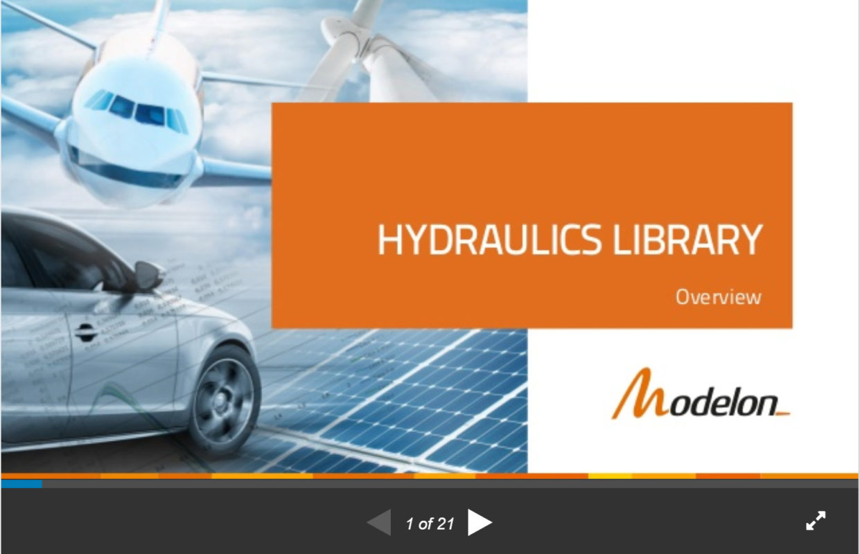 Hydraulics Library - Overview | Modelon